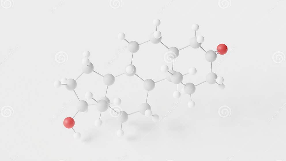 Dihydrotestosterone Molecule 3d, Molecular Structure, Ball and Stick ...