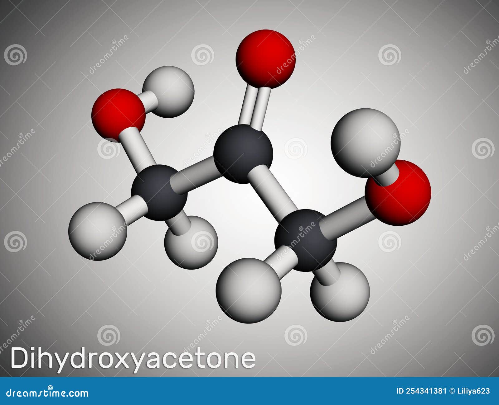 Dihydroxyacetone Molecule 3d Rendering, Flat Molecular Structure With ... Dihydroxyacetone Molecule 3d Rendering, Flat Molecular Structure With ...