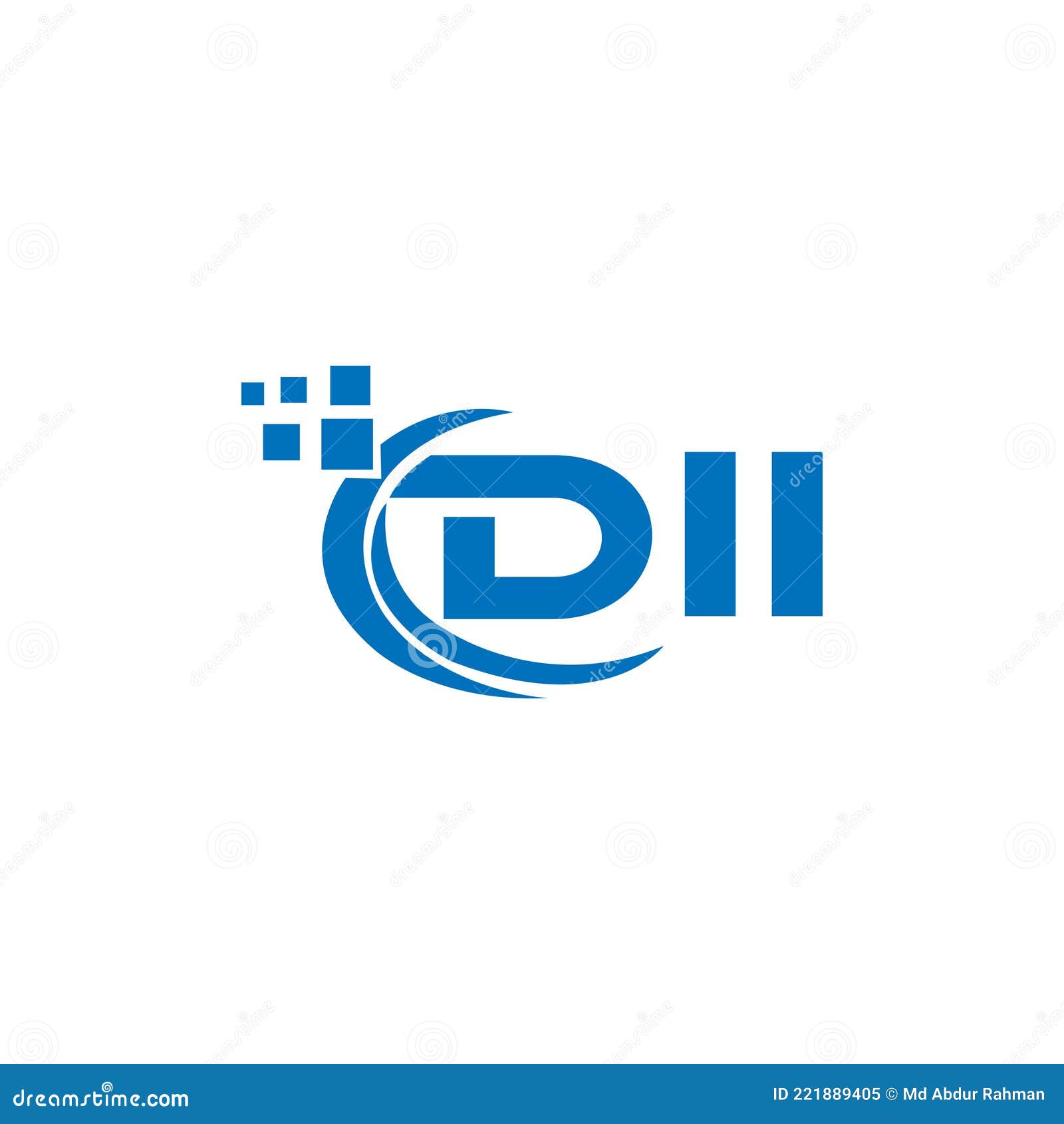 DII Letter Logo Design on White Background. DII Creative Initials ...
