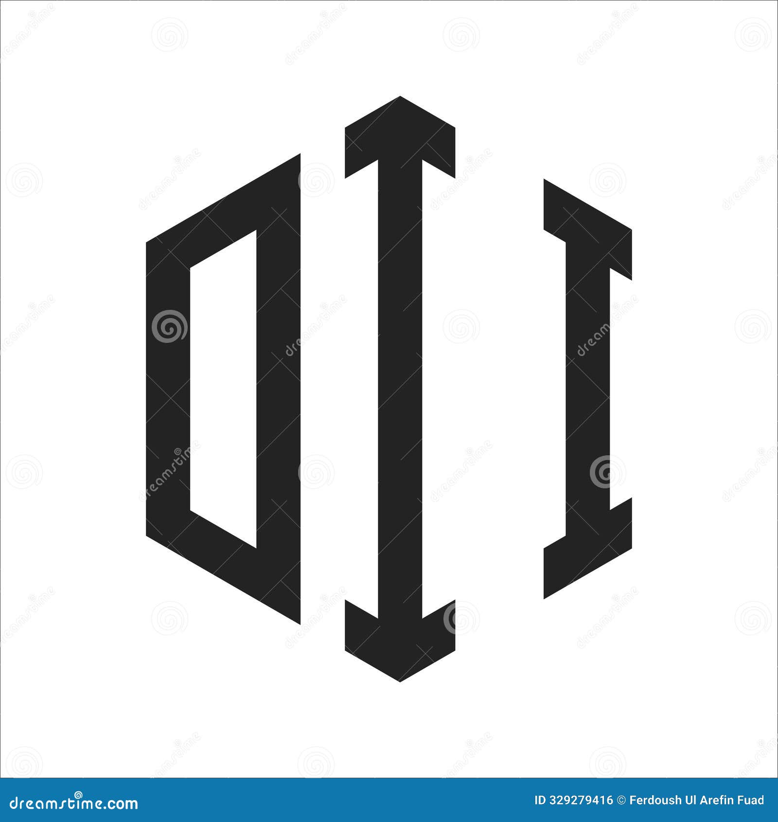 DII Logo Design. Initial Letter DII Monogram Logo Using Hexagon Shape ...