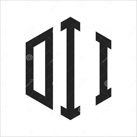 DII Logo Design. Initial Letter DII Monogram Logo Using Hexagon Shape ...