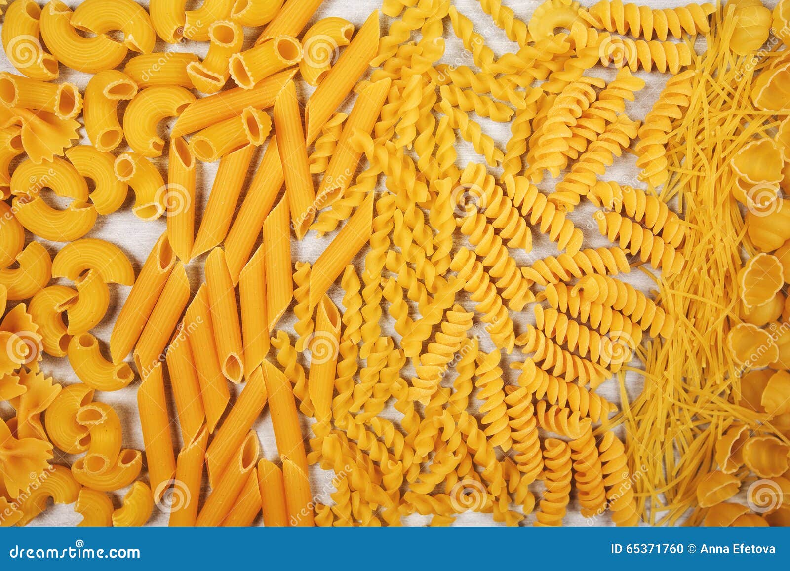 Diifferent types of pasta stock photo. Image of background - 65371760
