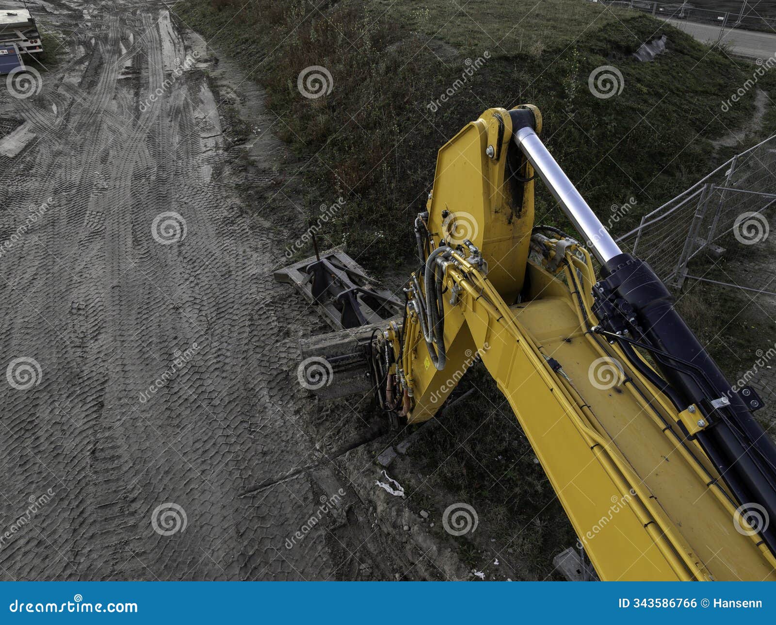 Diigger arm with scoop stock photo. Image of transport - 343586766