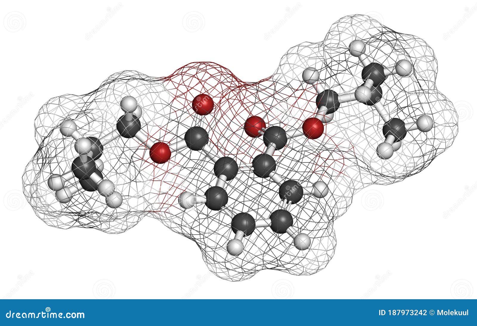 Diisobutyl Phthalate DIBP Plasticizer Molecule. Skeletal Formula ...