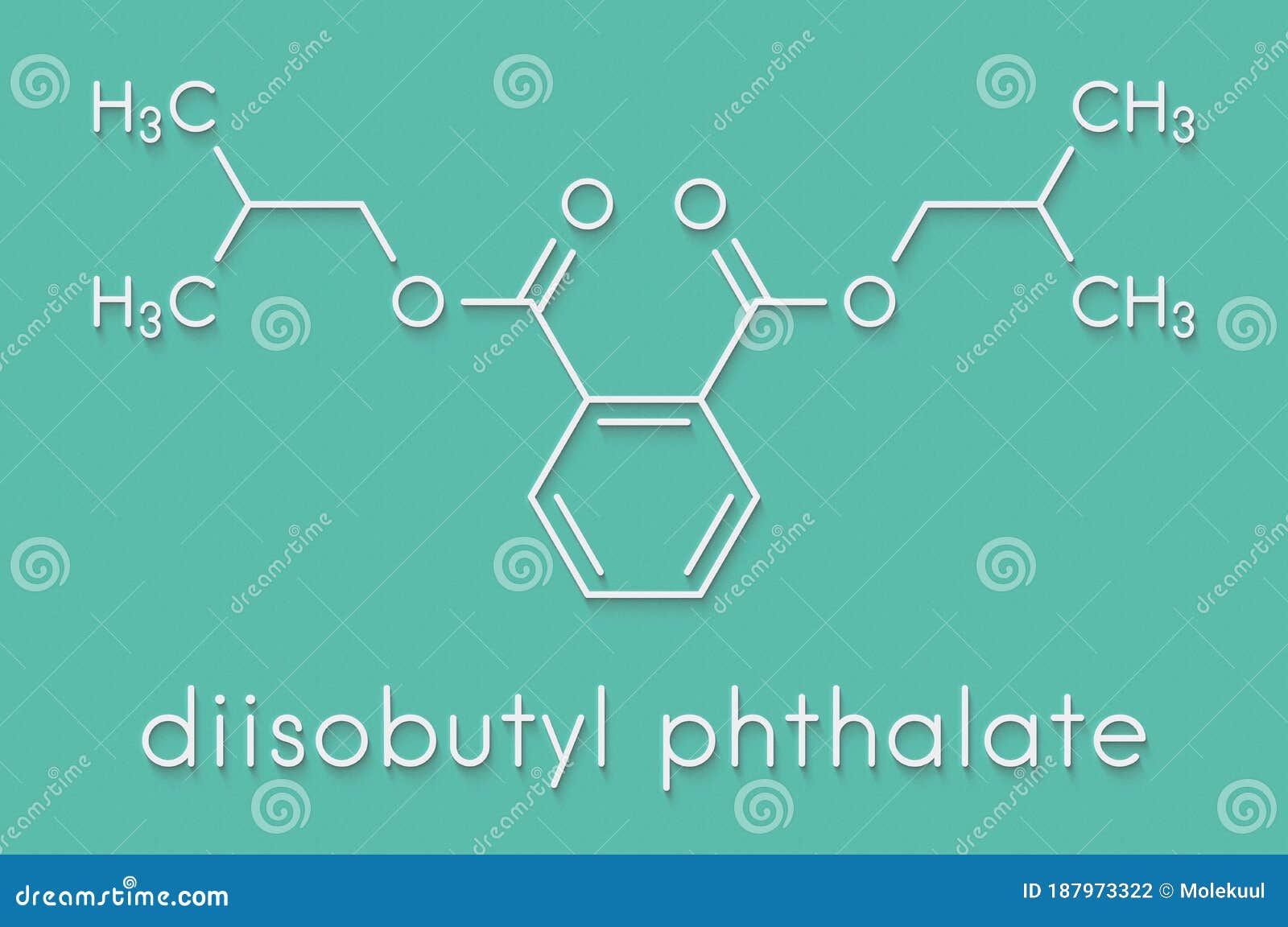 Diisobutyl Phthalate DIBP Plasticizer Molecule. Skeletal Formula. Stock ...