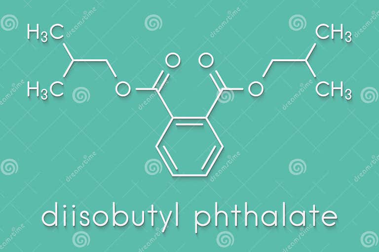 Diisobutyl Phthalate DIBP Plasticizer Molecule. Skeletal Formula. Stock ...