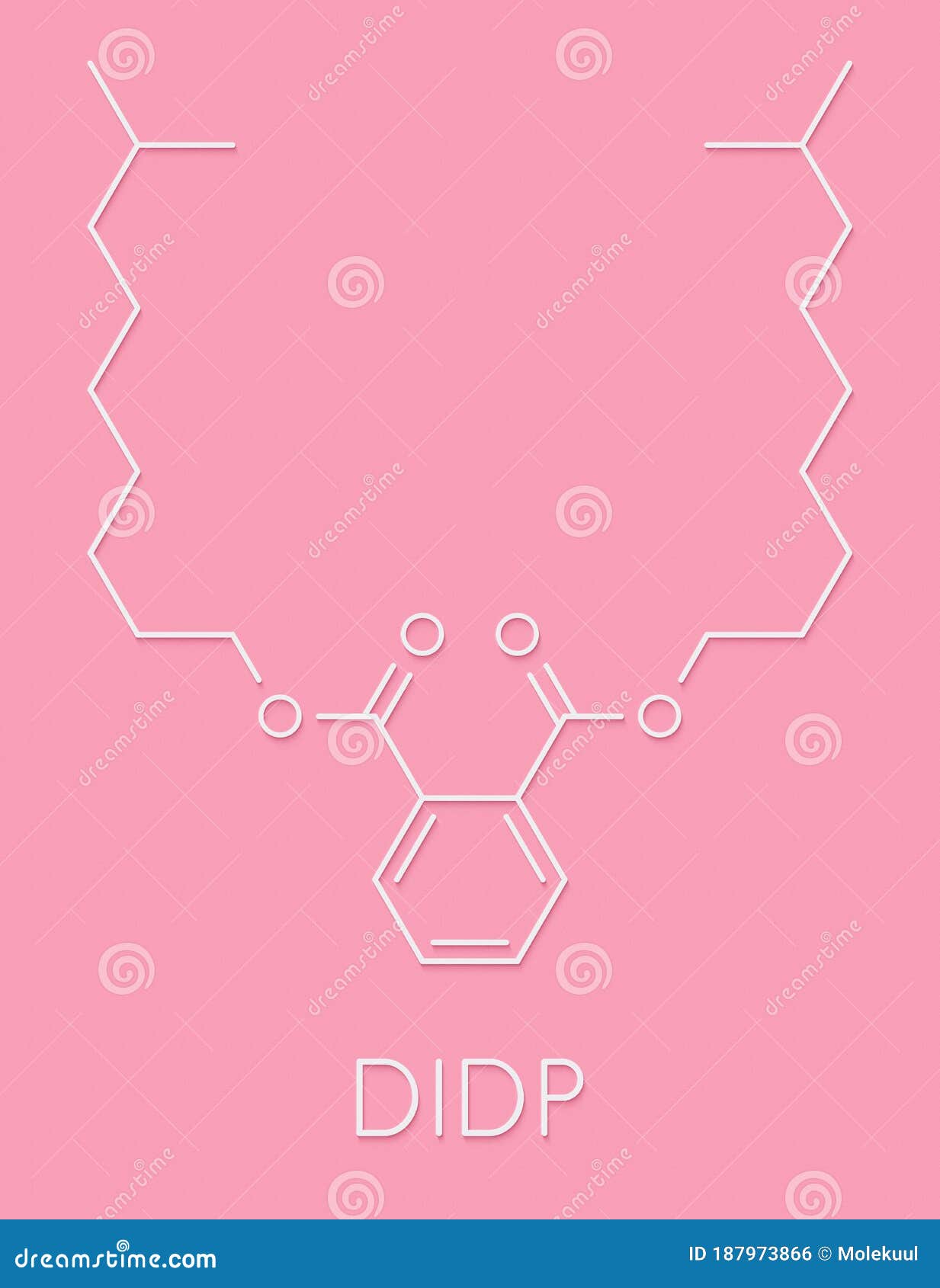 Diisodecyl Phthalate DIDP Plasticizer Molecule. Skeletal Formula. Stock ...