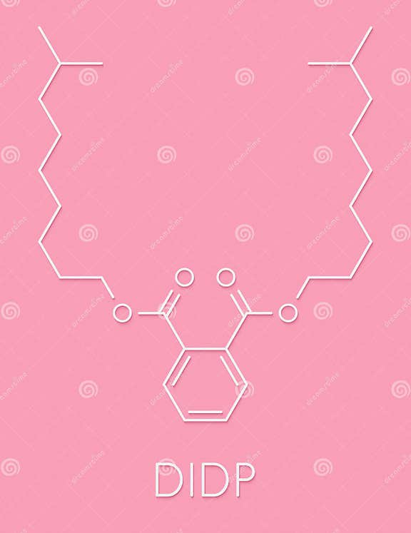 Diisodecyl Phthalate DIDP Plasticizer Molecule. Skeletal Formula. Stock ...