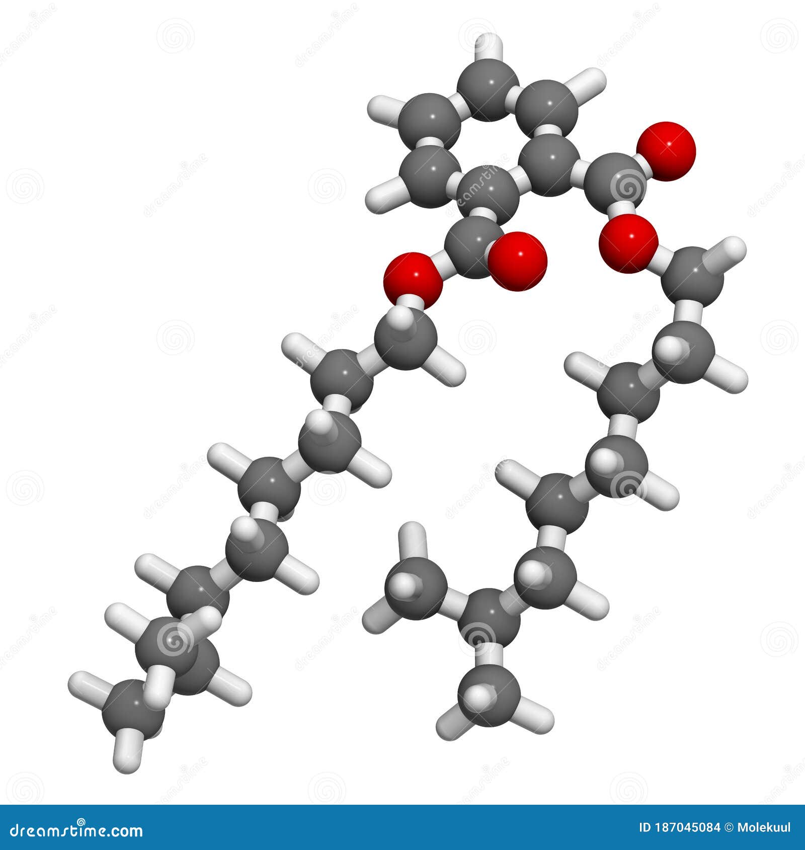 Diisononyl Phthalate (DINP) Plasticizer Molecule. 3D Rendering Stock ...