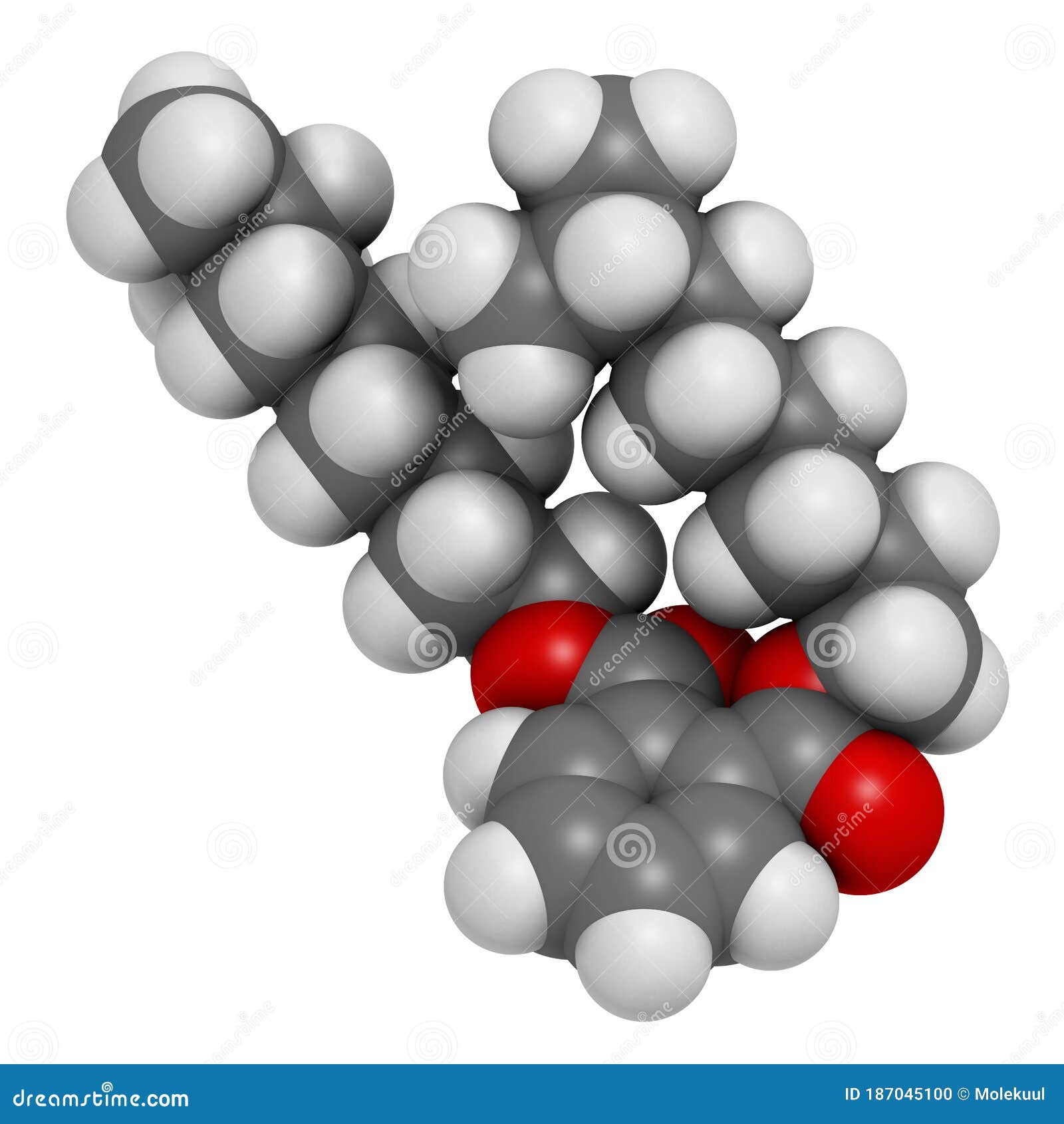 Diisononyl Phthalate (DINP) Plasticizer Molecule. 3D Rendering Stock ...