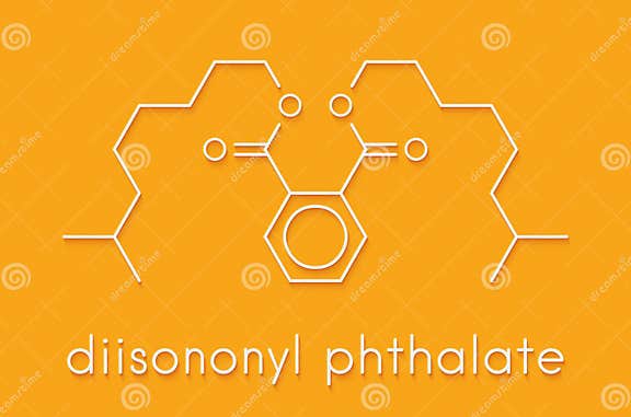 Diisononyl Phthalate DINP Plasticizer Molecule. Skeletal Formula. Stock ...