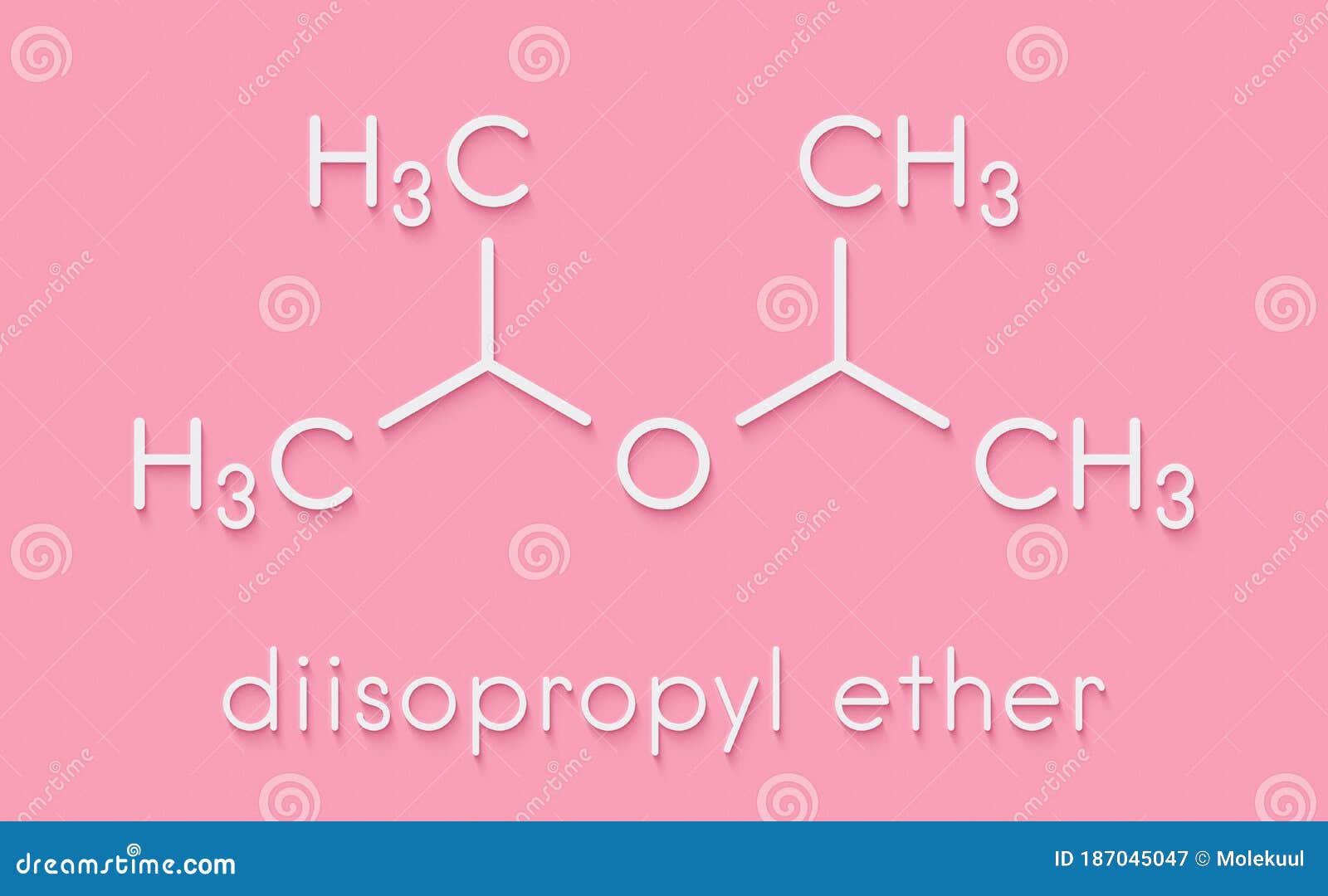 Diisopropyl Ether Chemical Solvent Molecule. Skeletal Formula. Stock ...