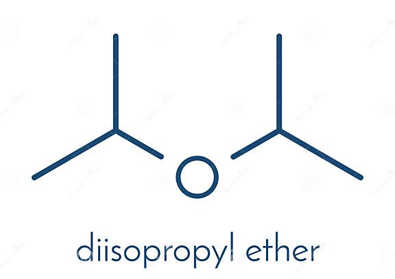Diisopropyl Ether Chemical Solvent Molecule. Skeletal Formula. Stock ...