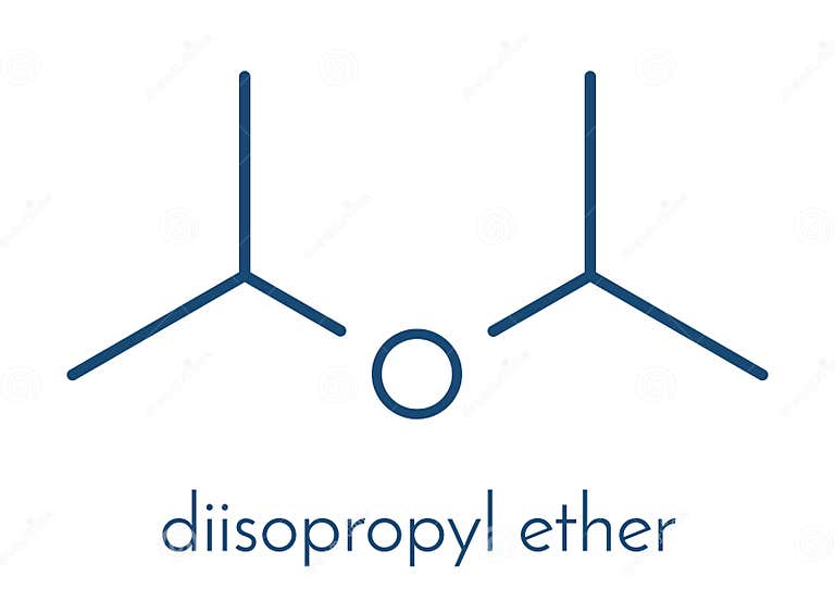 Diisopropyl Ether Chemical Solvent Molecule. Skeletal Formula. Stock ...