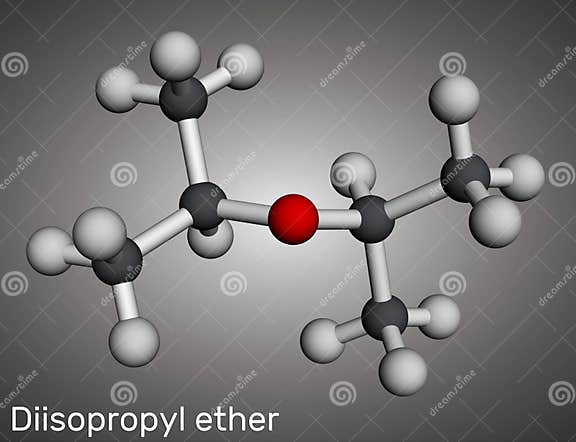 Diisopropyl Ether Molecule. Molecular Model Stock Illustration ...