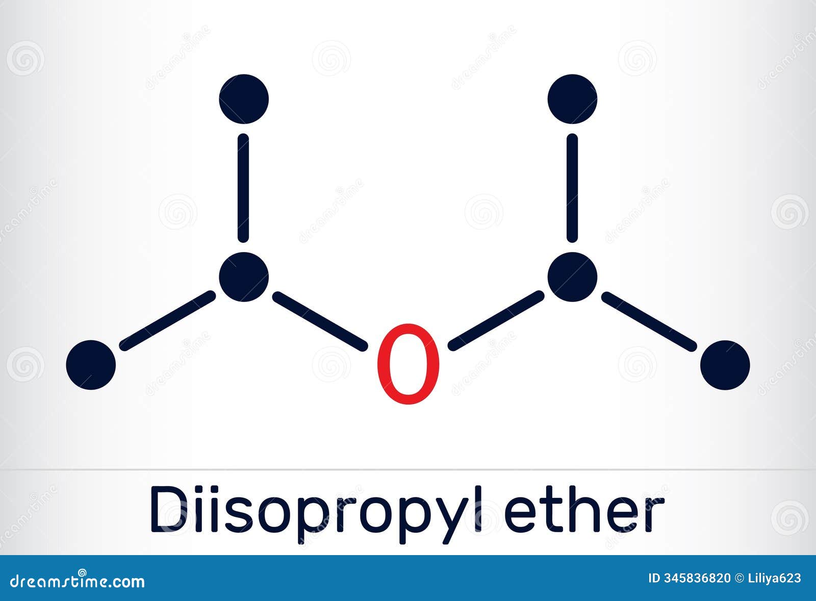 Diisopropyl Ether Molecule. Skeletal Chemical Formula Stock ...