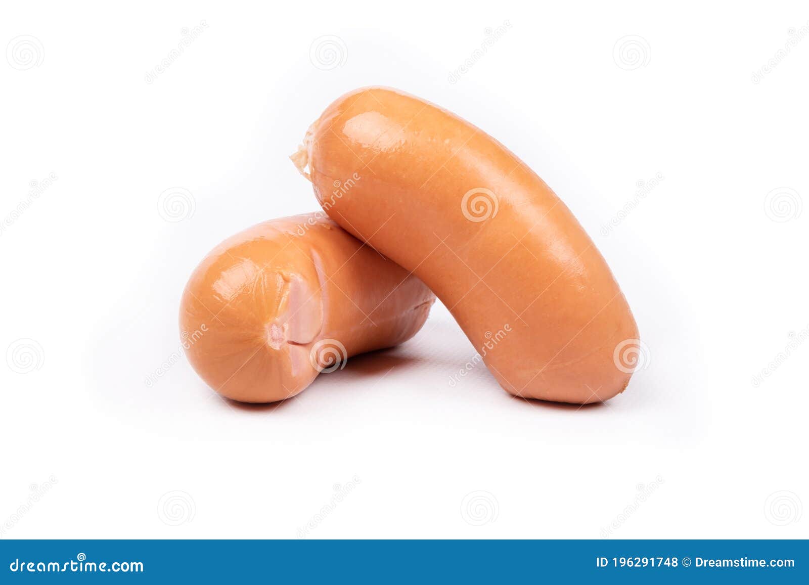 2 Dikke Worst, Geïsoleerd Op Witte Achtergrond Stock Foto - Image of ...