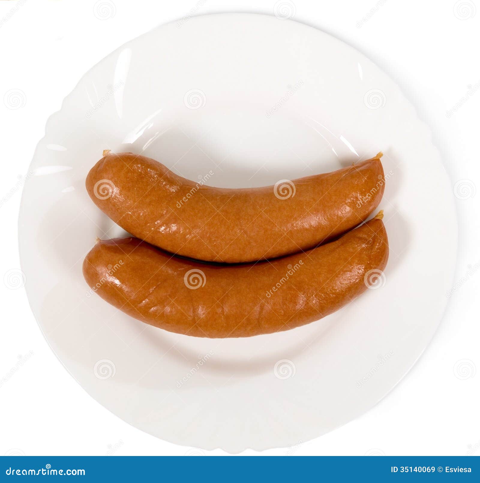 Dikke worst van vlees stock afbeelding. Image of gerookt - 35140069