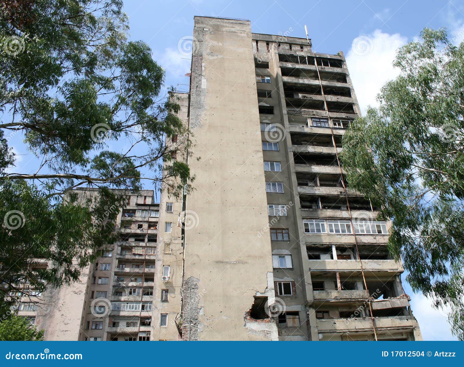Dilapidated buildings stock photo. Image of multistoried - 17012504