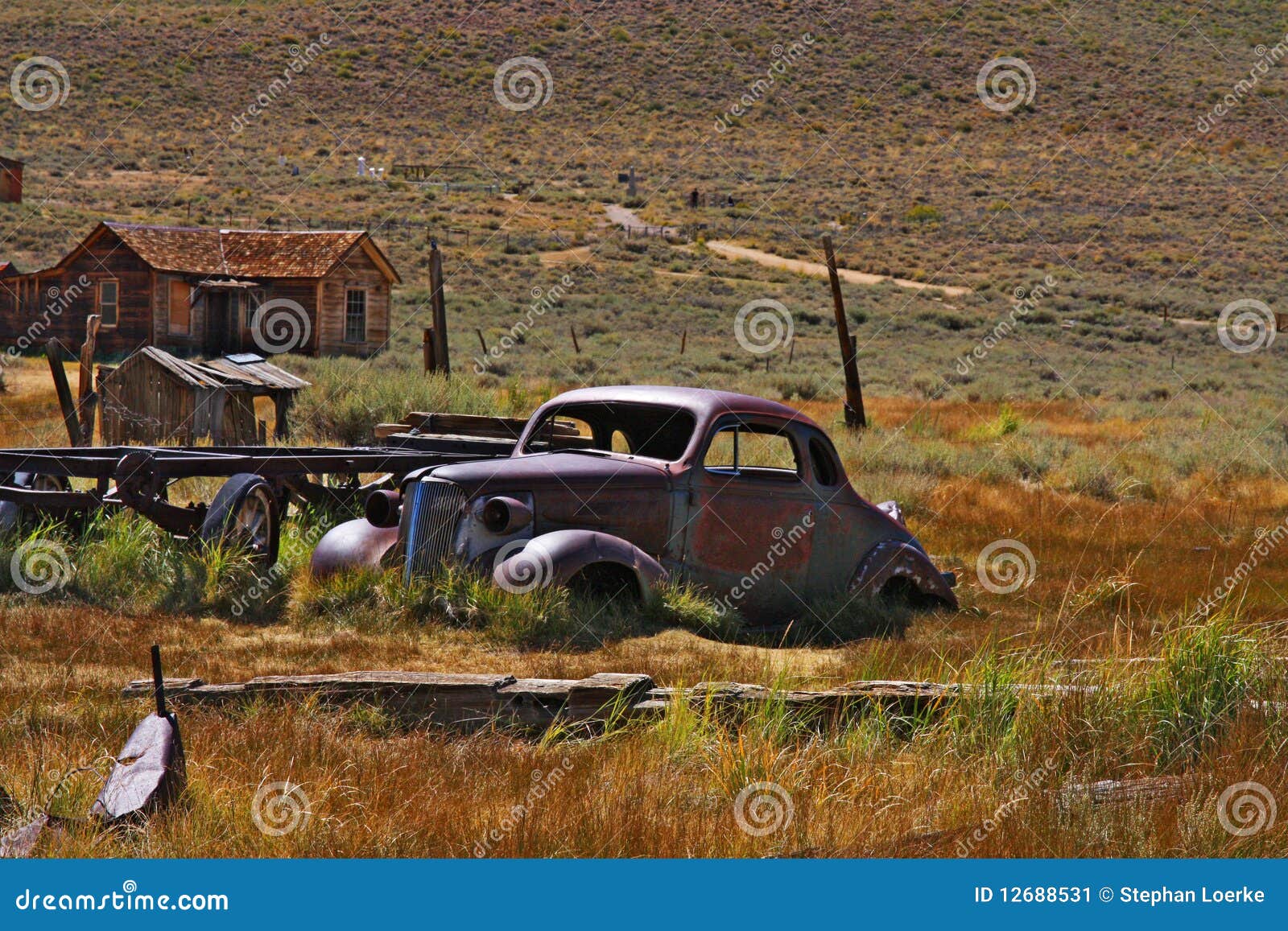 Dilapidated car - Bodie stock image. Image of dilapidated - 12688531