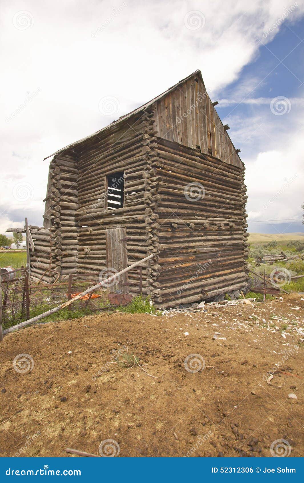 Dilapidated Farm Structures in Lima Montana Stock Photo - Image of ...