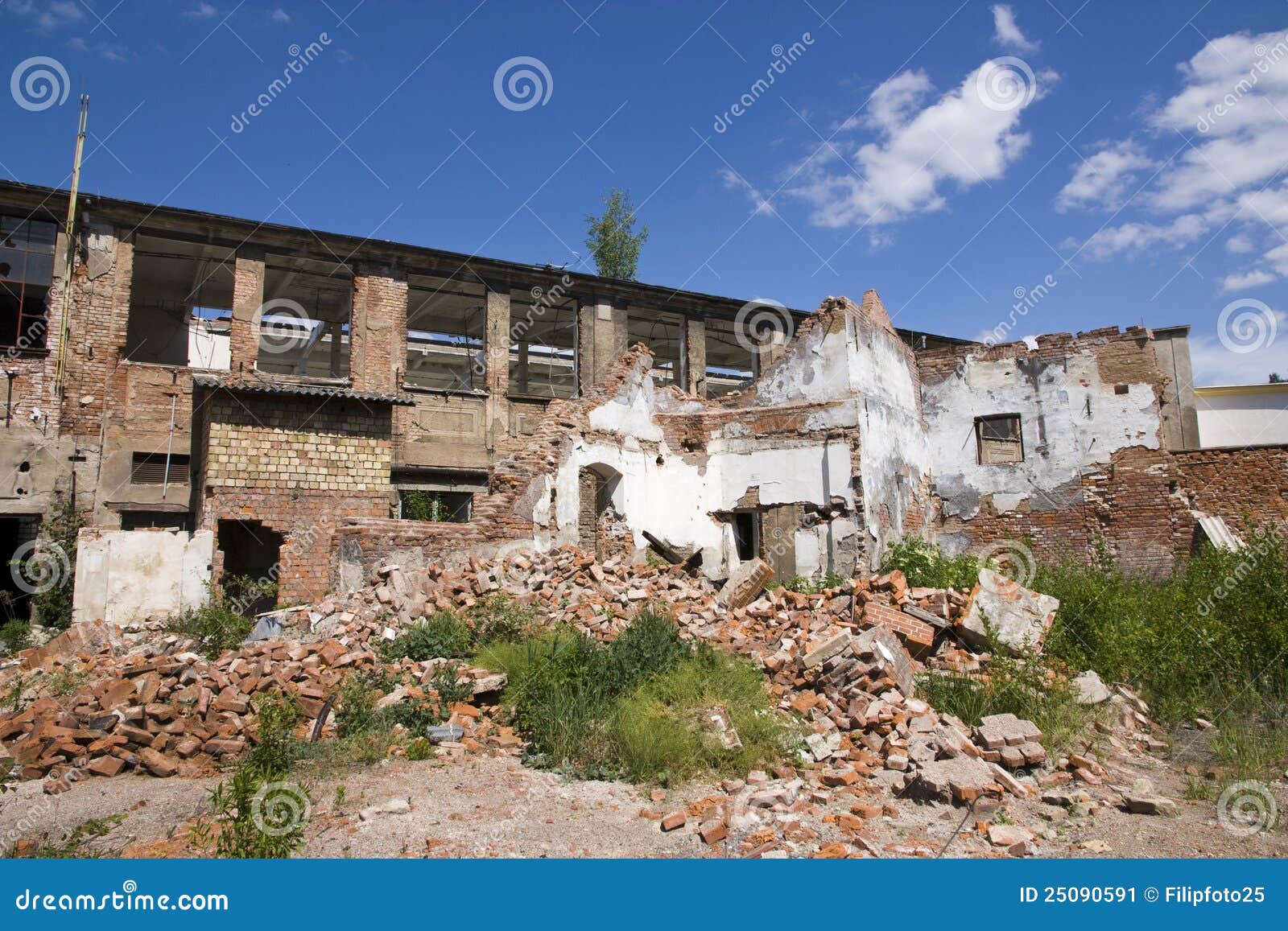 Dilapidated houses stock image. Image of blue, ruin, dilapidated - 25090591