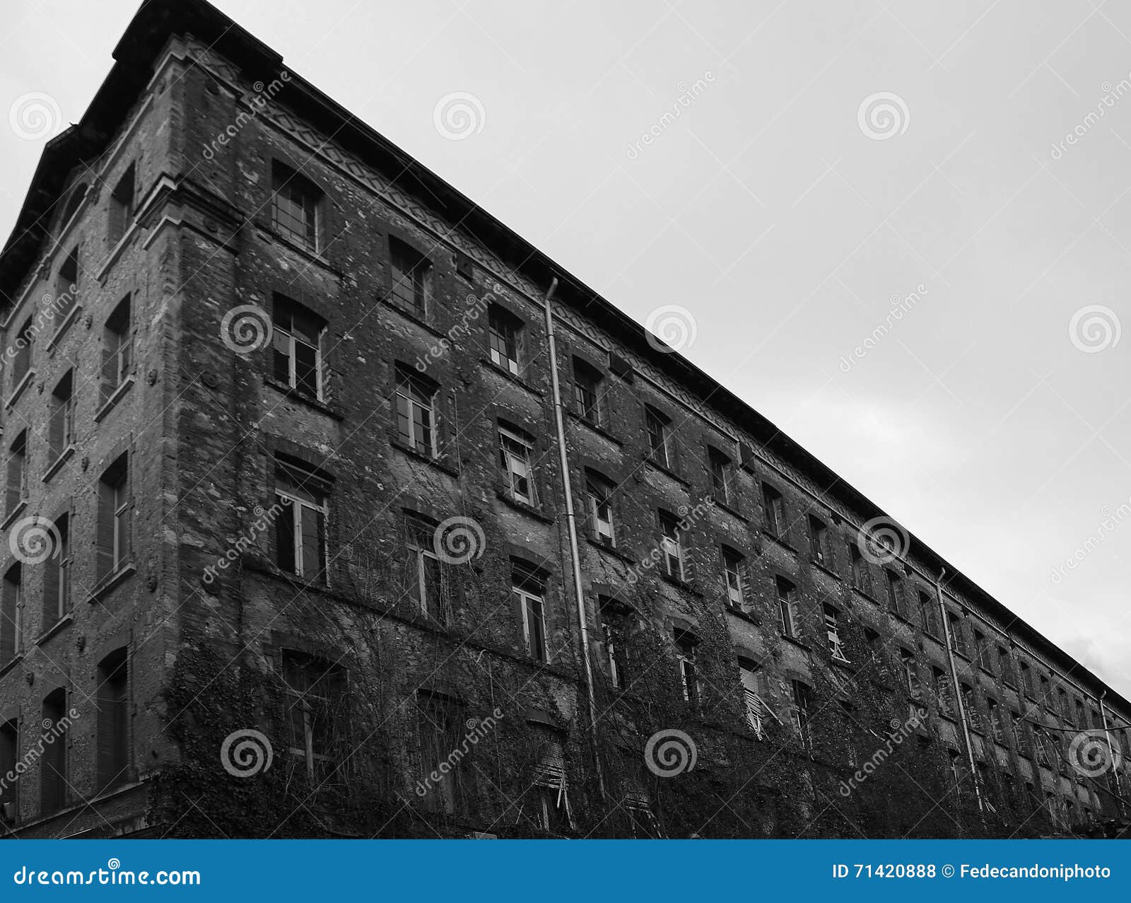An Old, Dilapidated, Industrial High-rise Building With Communication ...
