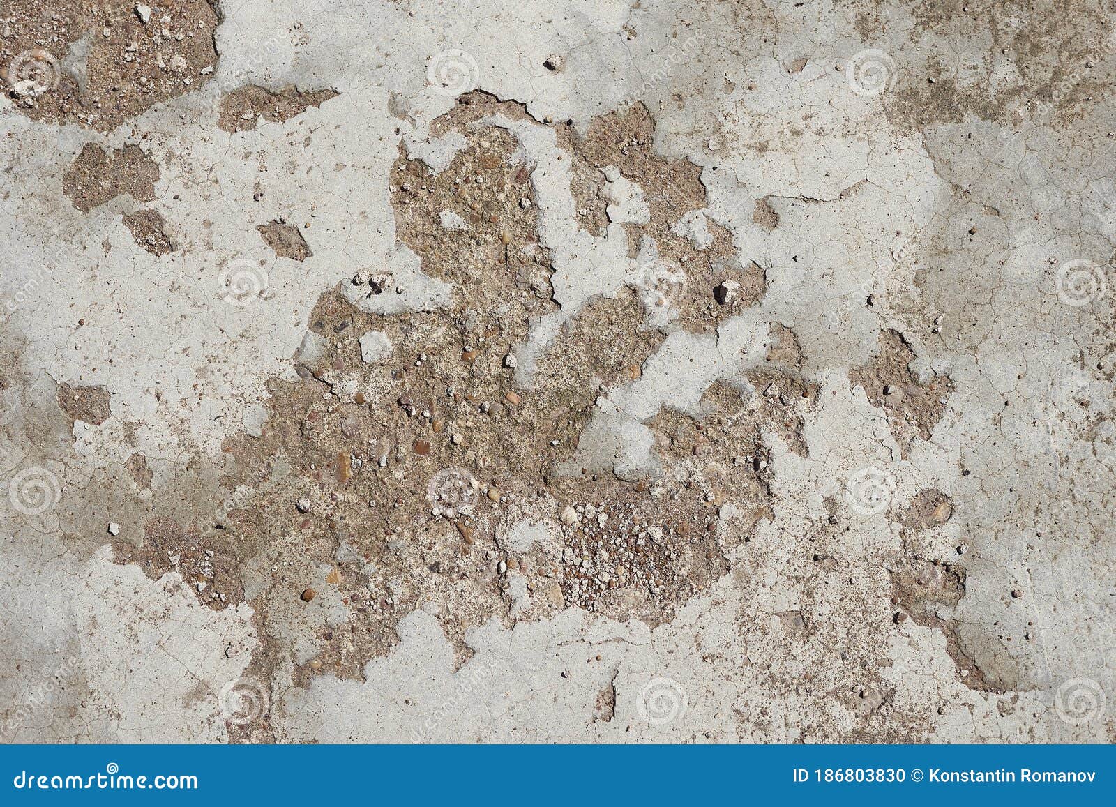 The Dilapidated Old Concrete Stock Photo - Image of stone, cracks ...