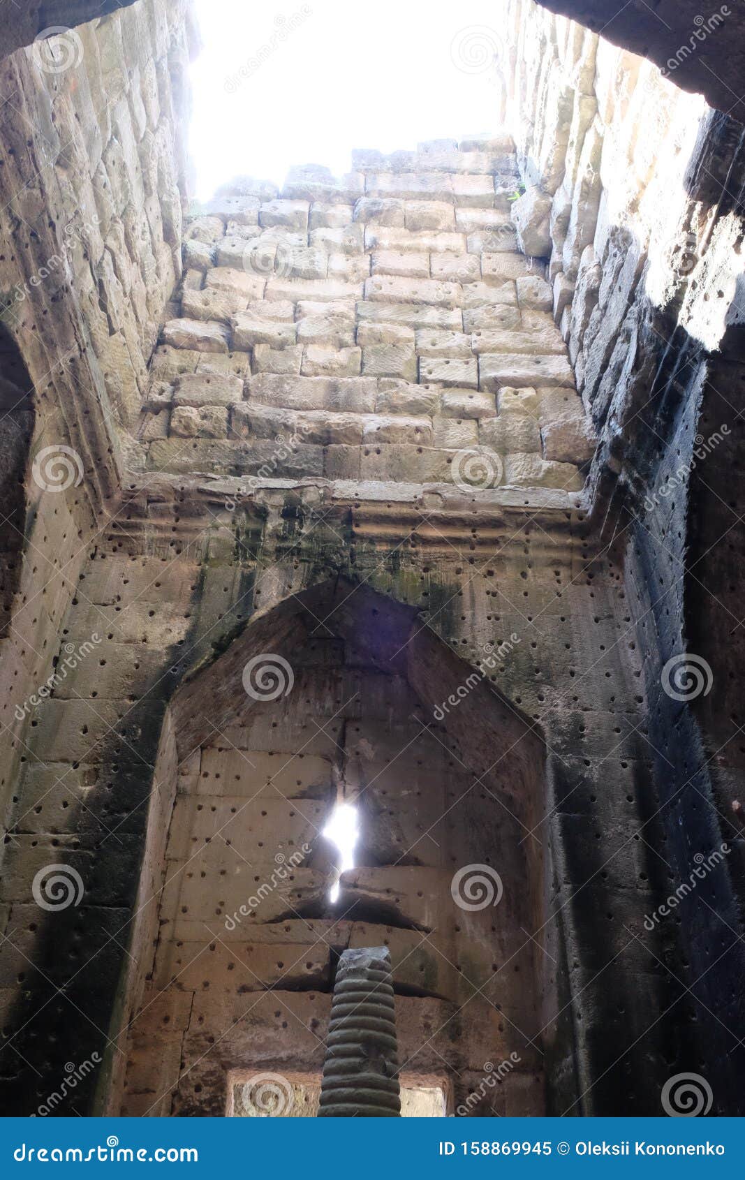 Dilapidated Stone Ceiling of a Medieval Building. Stone Ruins Stock ...