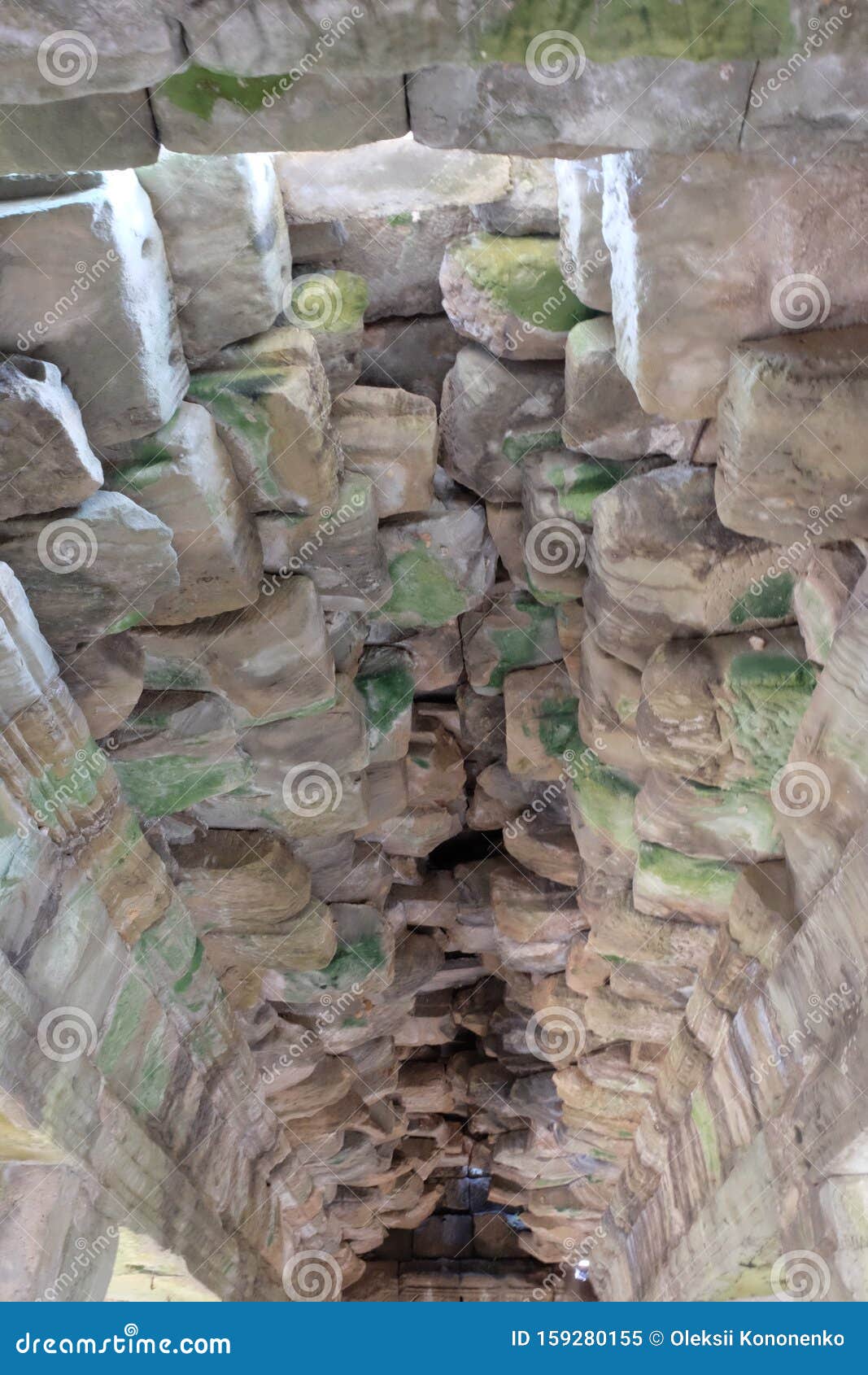 Dilapidated Stone Ceiling of a Medieval Building. Stone Ruins Stock ...