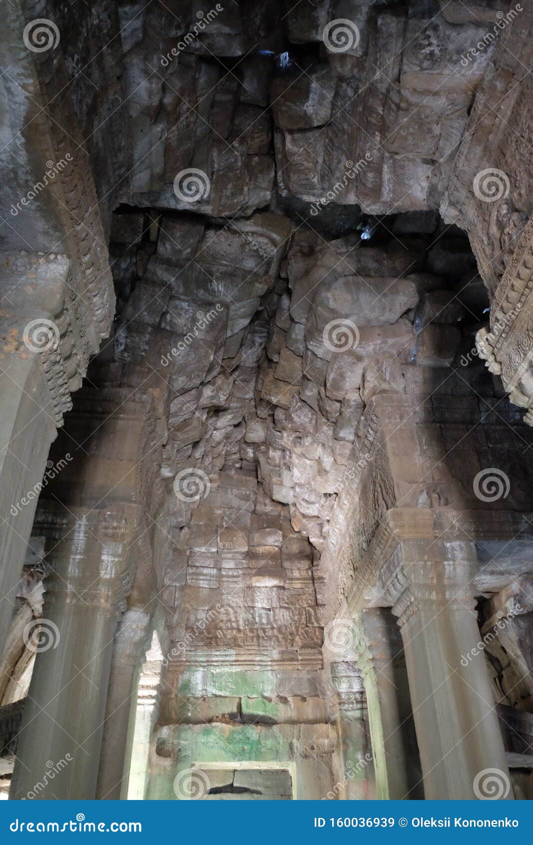 Dilapidated Stone Ceiling of a Medieval Building. Stone Ruins Stock ...
