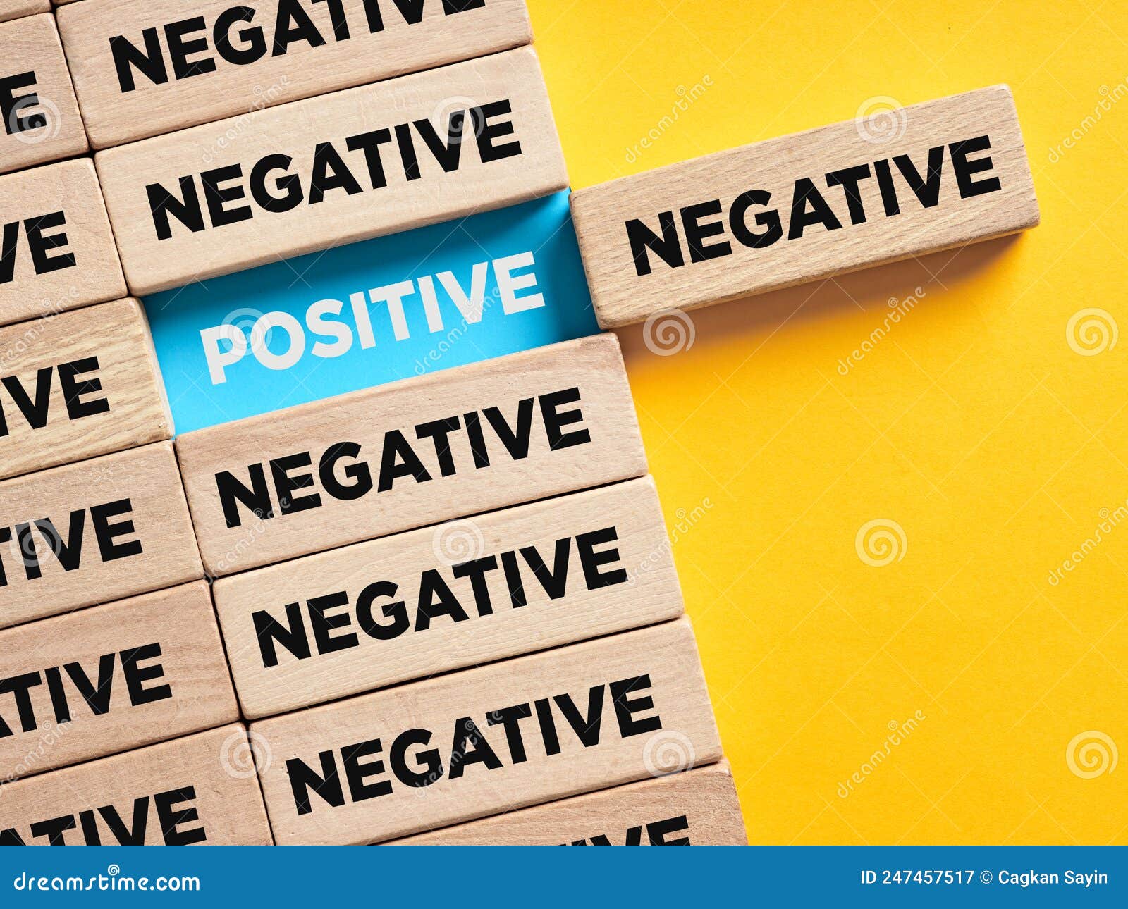 The Dilemma between Positive and Negative Stock Image - Image of ...