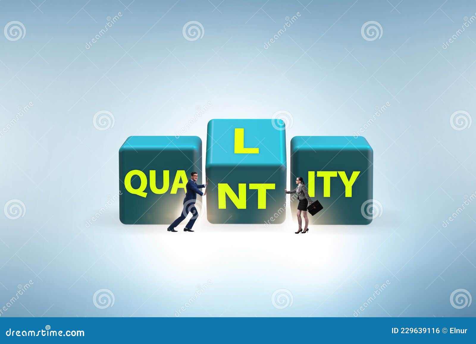 Dilemma of Quantity Versus Quality Stock Illustration - Illustration of ...