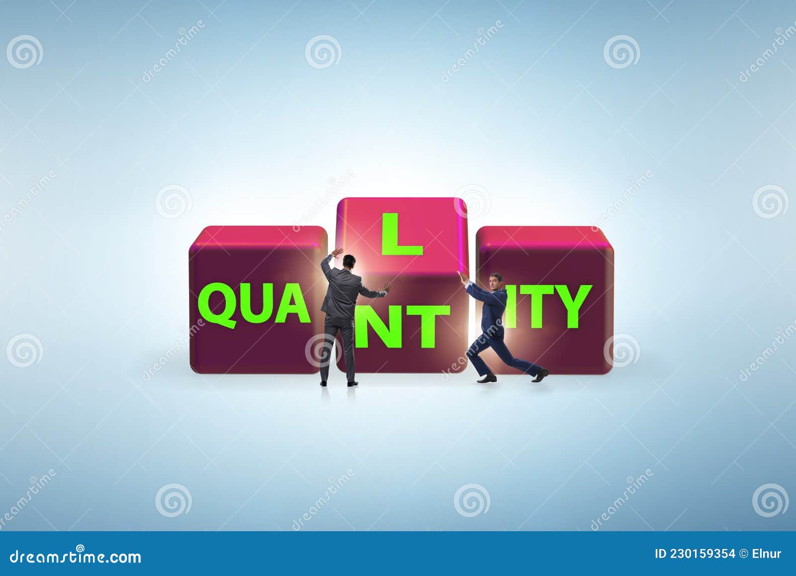 Dilemma of Quantity Versus Quality Stock Photo - Image of customer ...