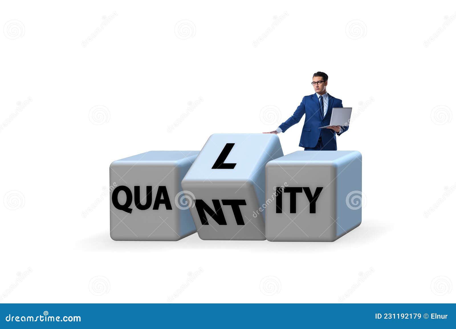Dilemma of Quantity Versus Quality Stock Image - Image of decision, plan: 231192179