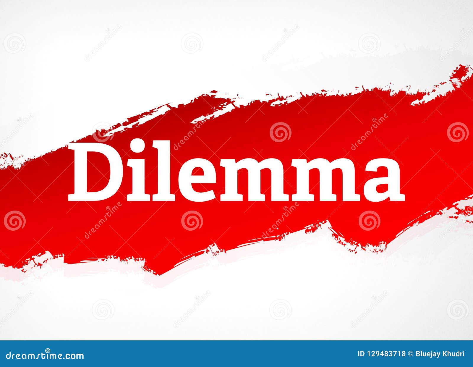 Dilemma Red Brush Abstract Background Illustration Stock Illustration ...