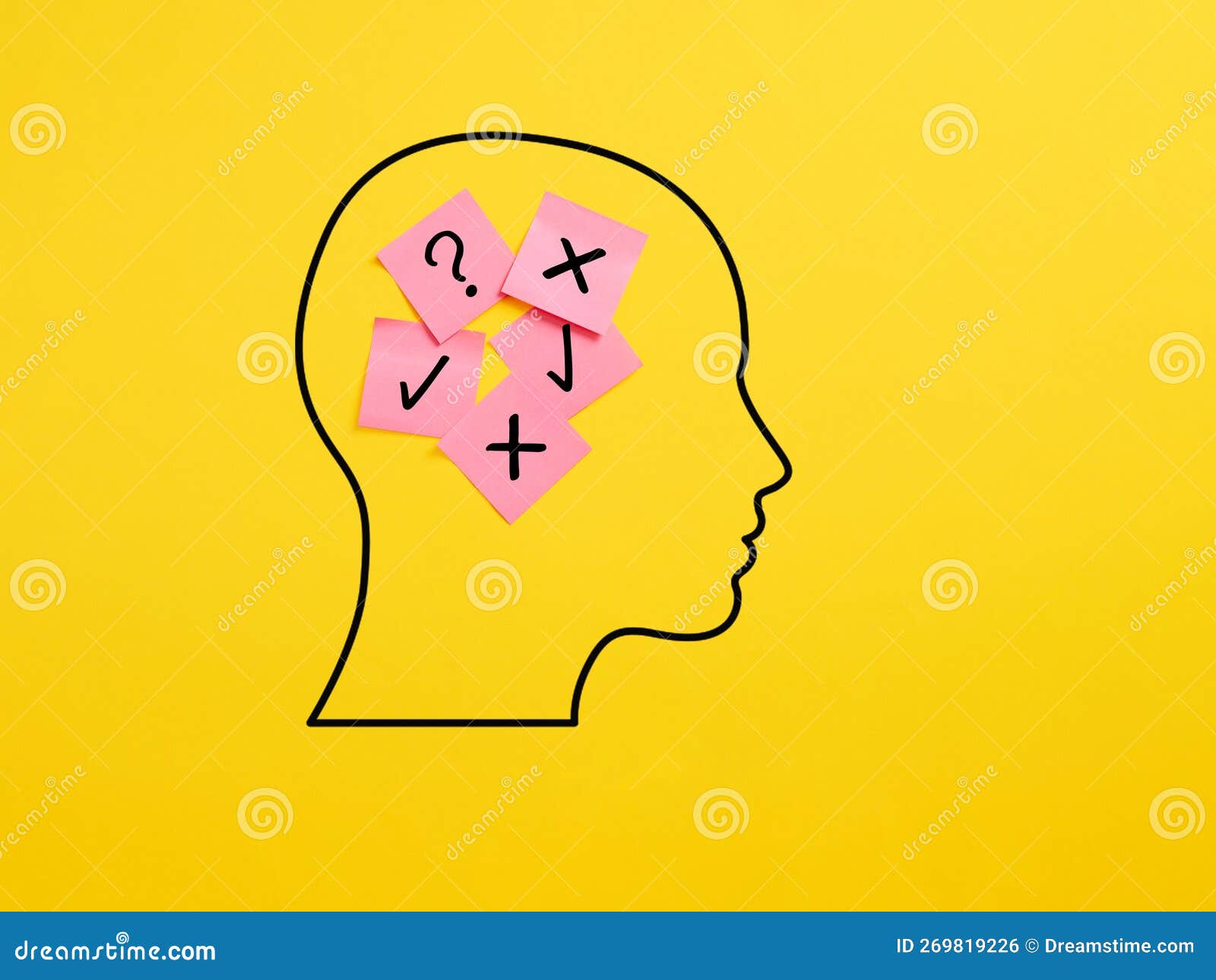 The Dilemma between Right and Wrong. Decision Making Process Stock ...