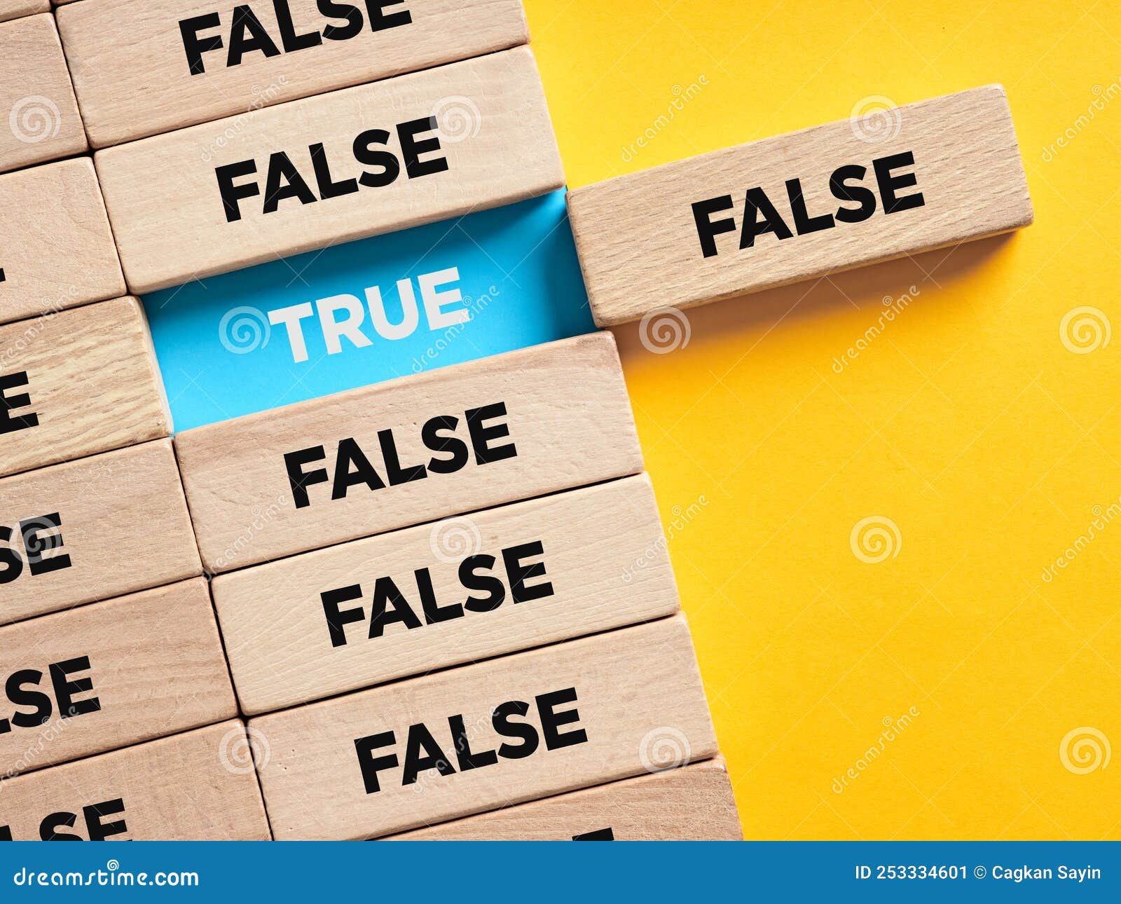The Dilemma between True and False. To Discover the Truth Concept Stock ...