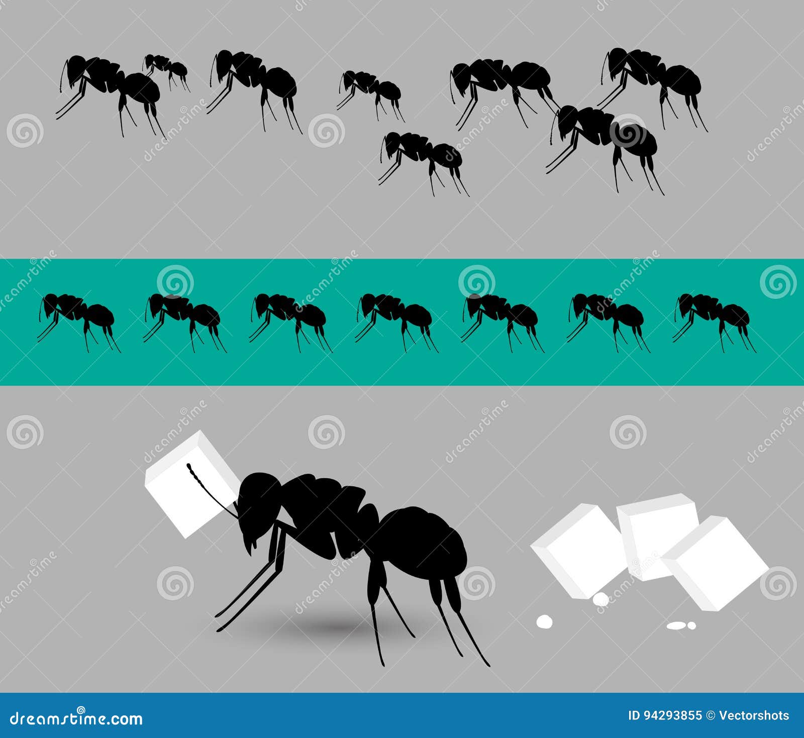 Diligent Ants Team Vector stock vector. Illustration of bite - 94293855