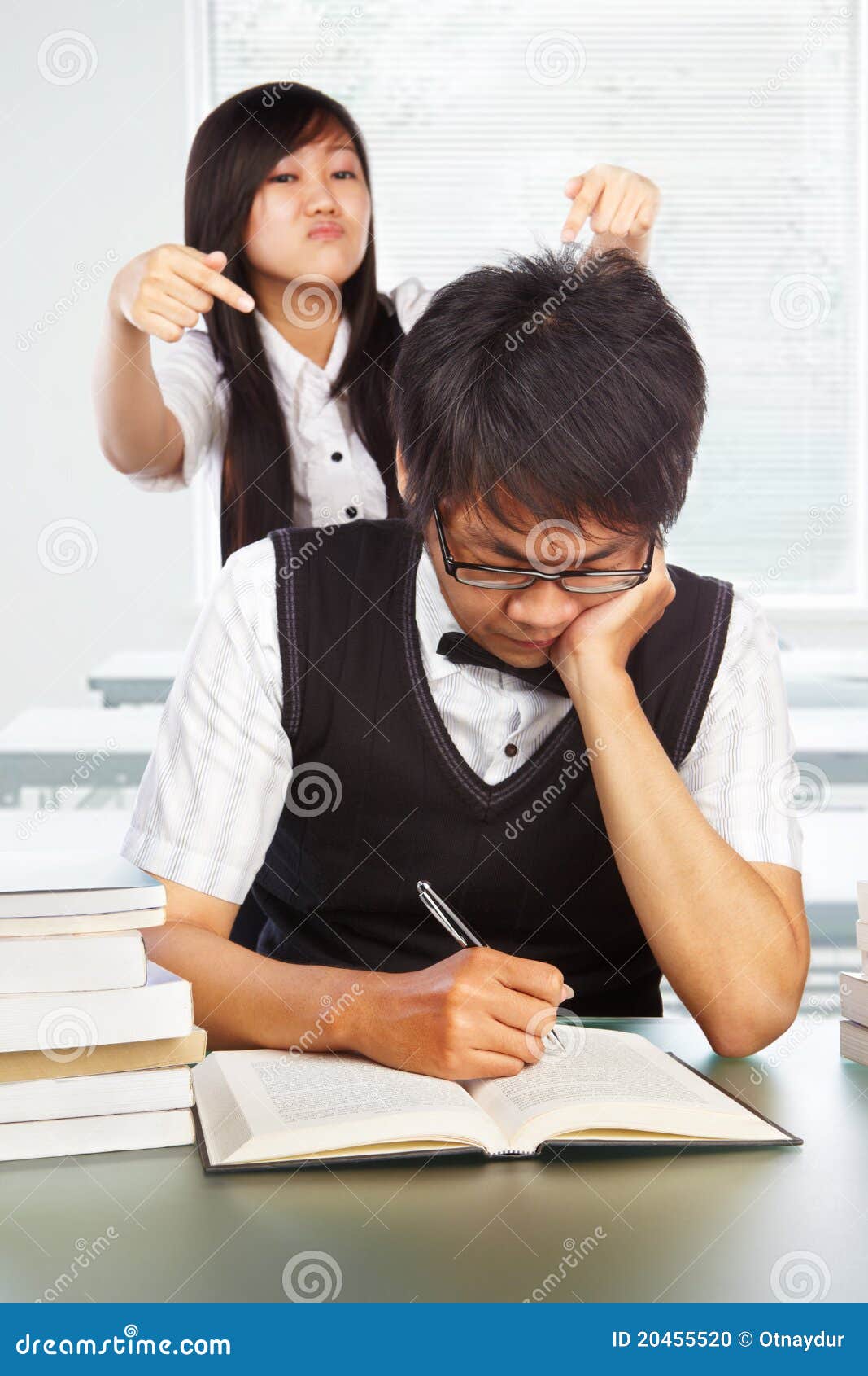 Diligent and bad students stock photo. Image of smart - 20455520