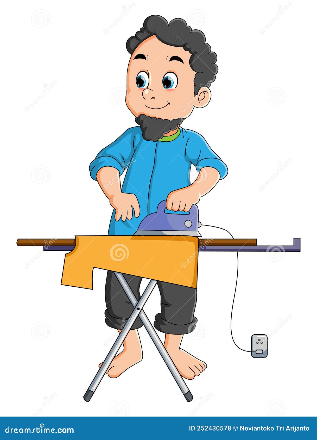 Diligent Maid Sweeps Away Dust Using A Brush, Female Character Ensuring A Clean And Tidy ...