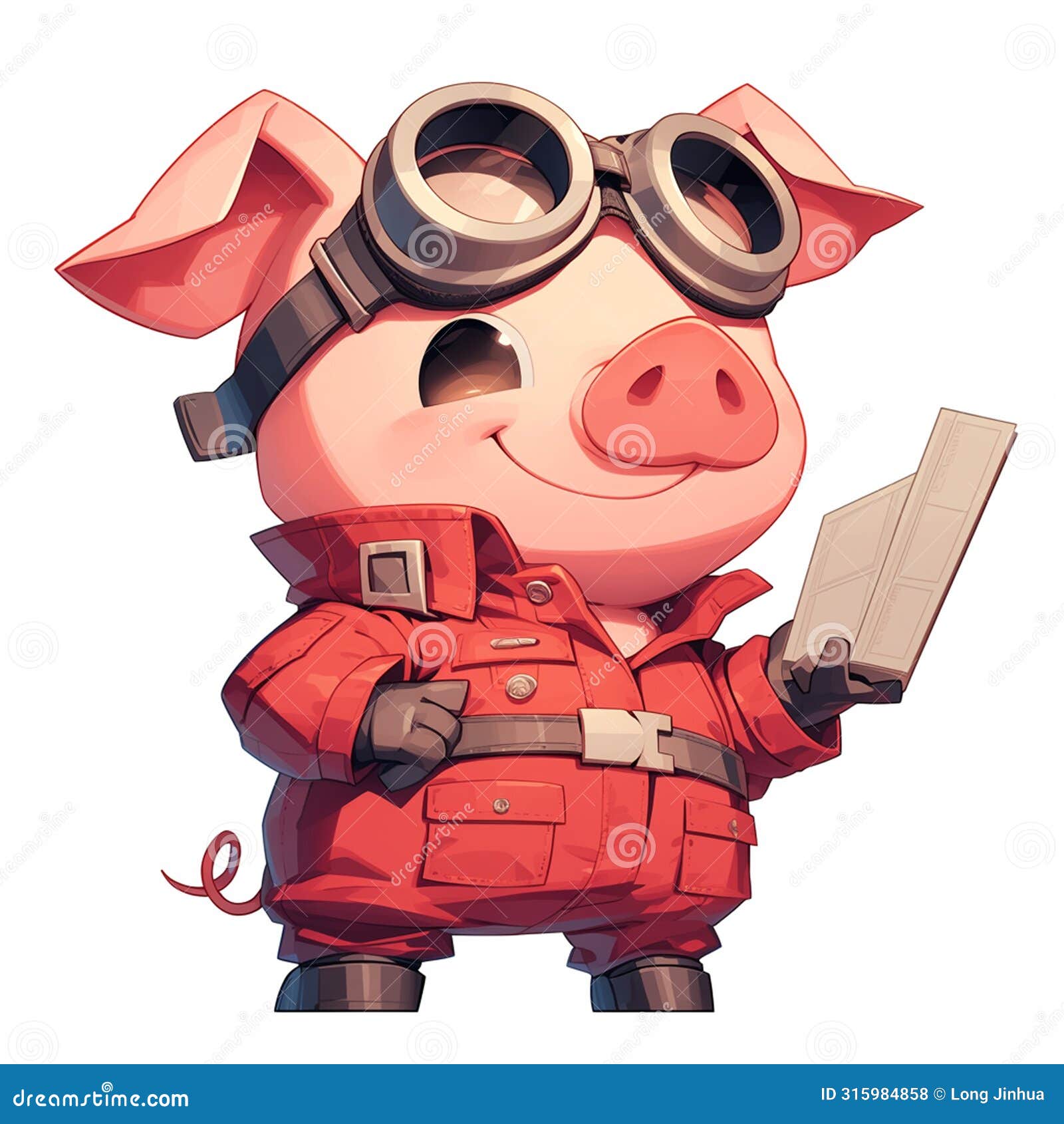 A Diligent Pig Software Engineer Cartoon Style Stock Vector ...