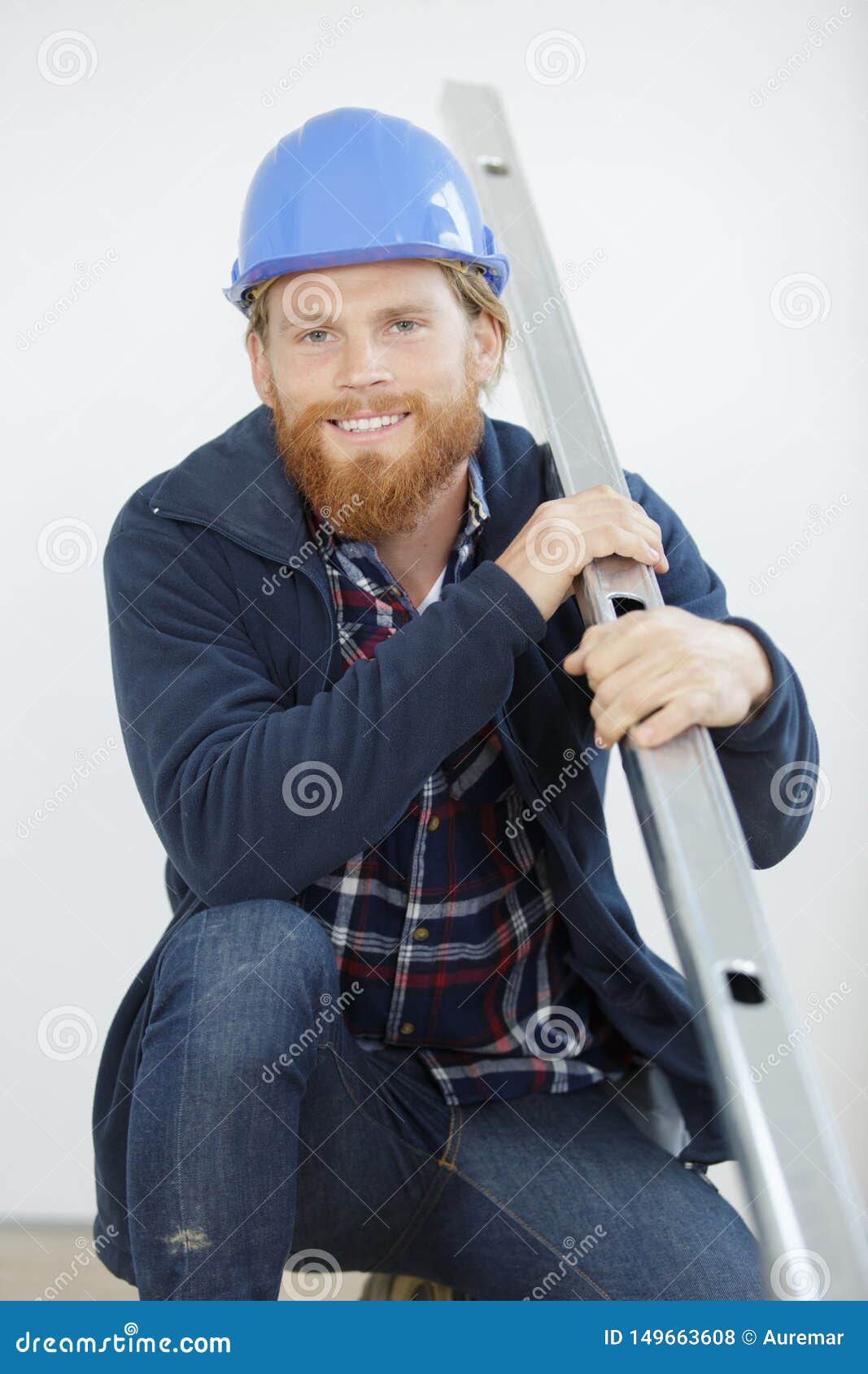 Diligent Positive Confident Man in Workwear Stock Photo - Image of ...