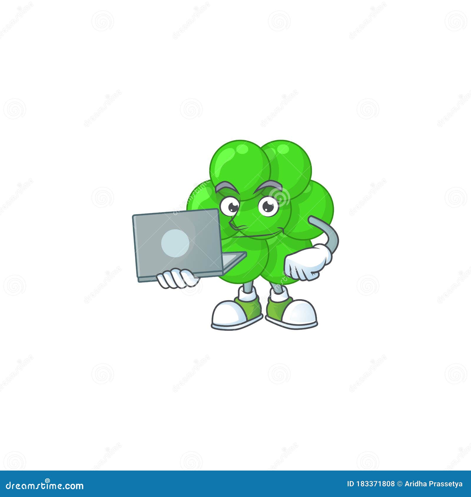 Diligent Staphylococcus Aureus Cartoon Drawing Concept Working from ...