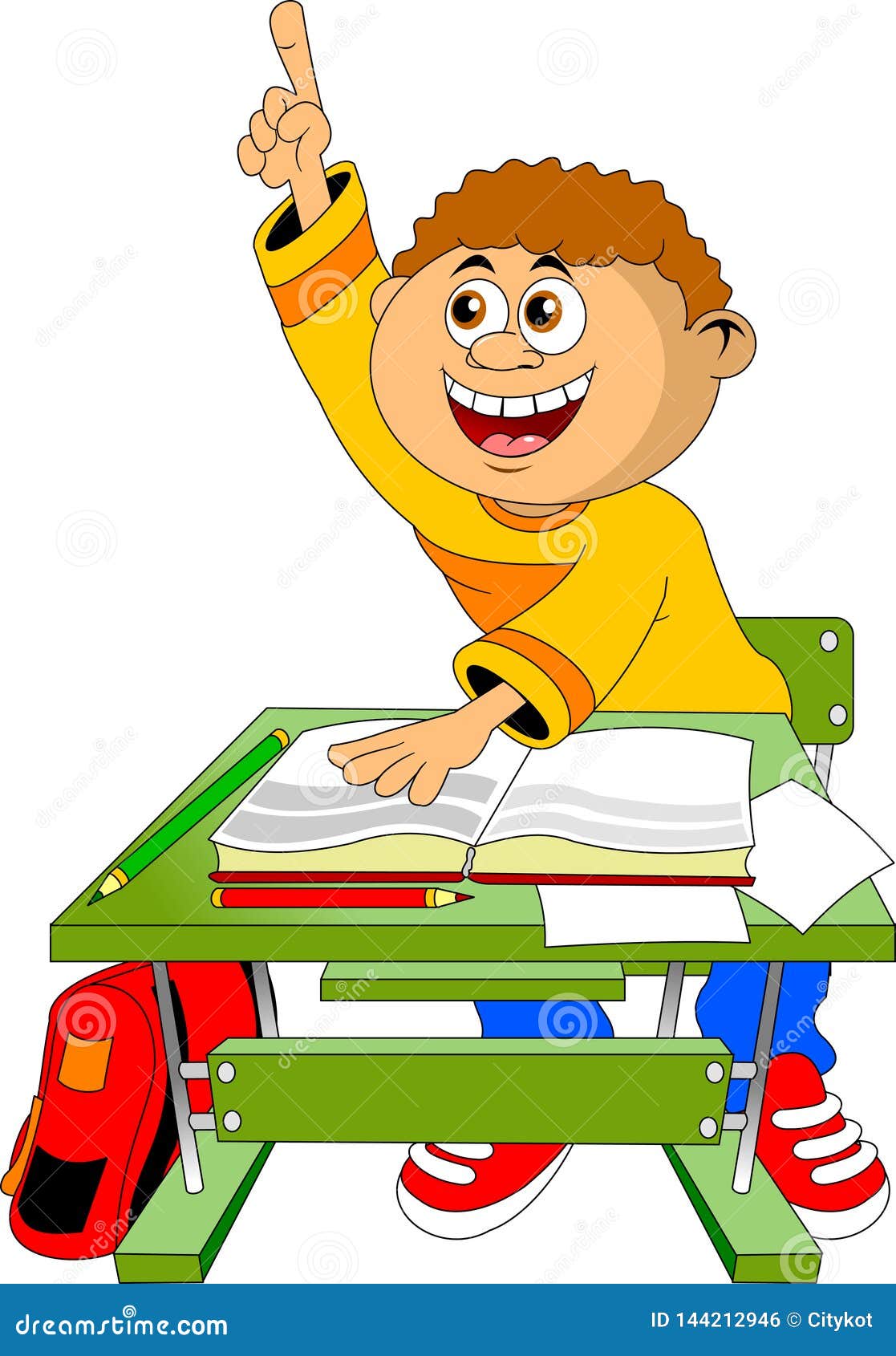 Diligent student stock vector. Illustration of cover - 144212946