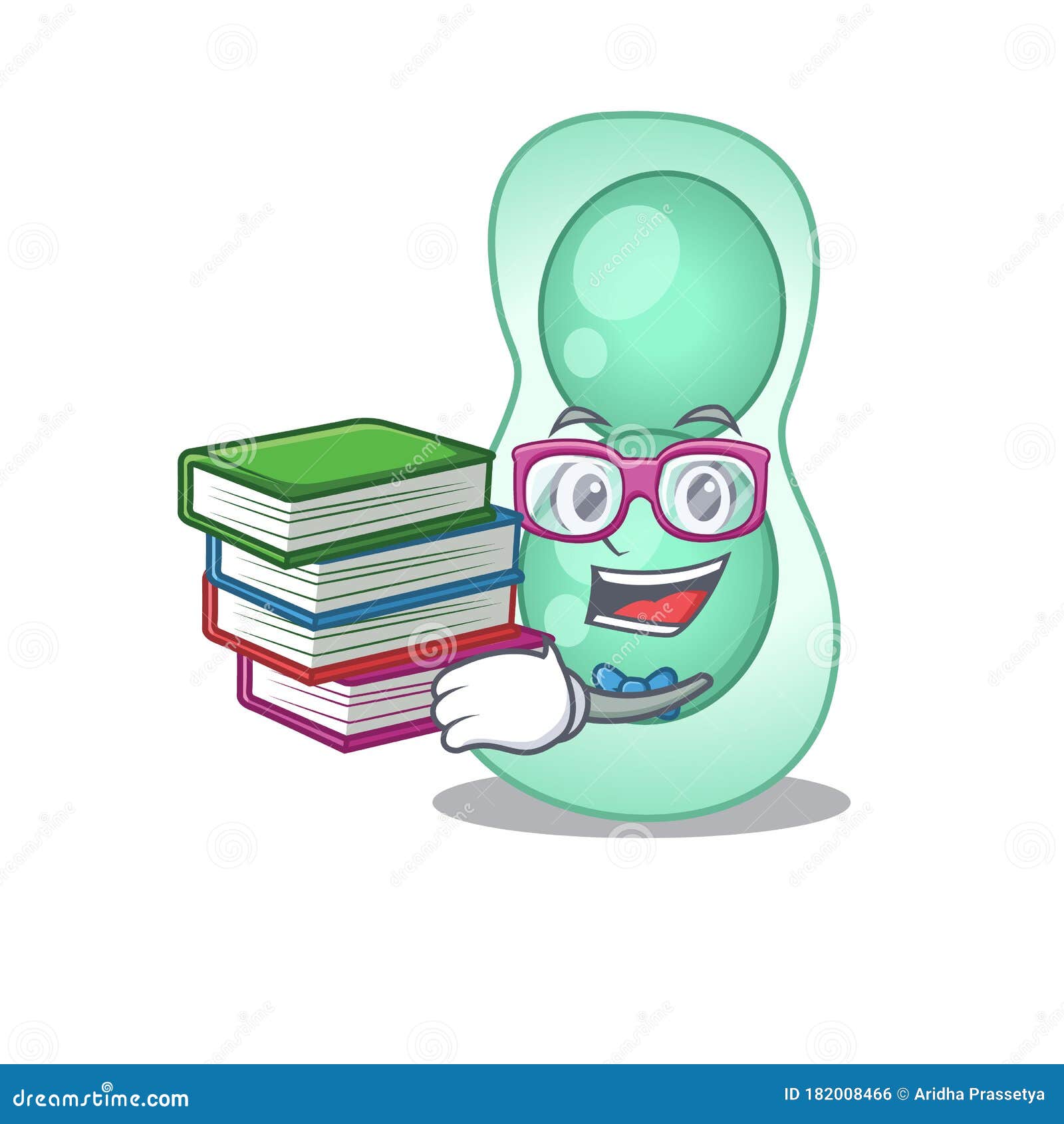 A Diligent Student in Serratia Marcescens Mascot Design Concept with ...