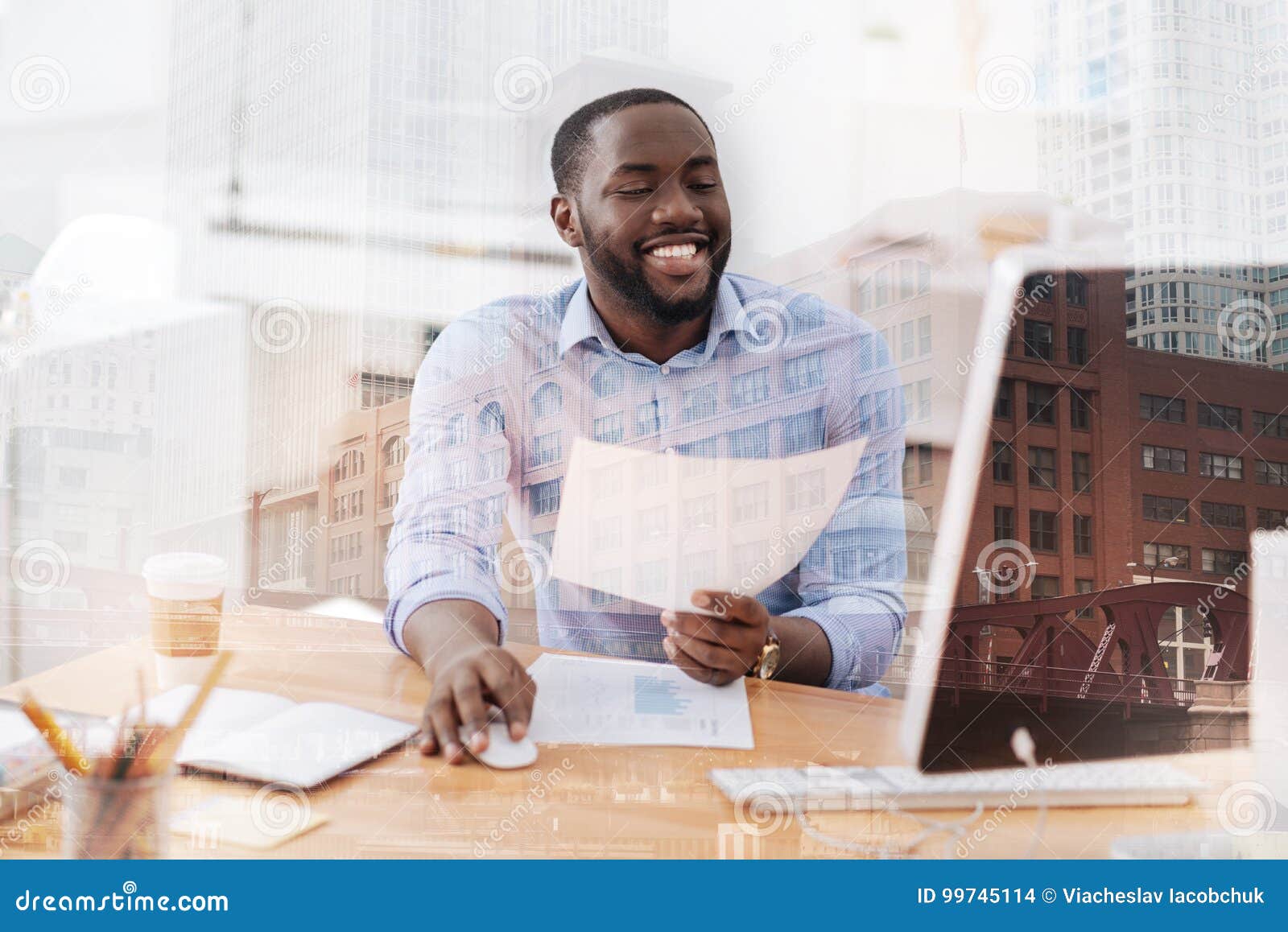 Diligent Student Working Preparing for the Seminar Stock Photo - Image ...