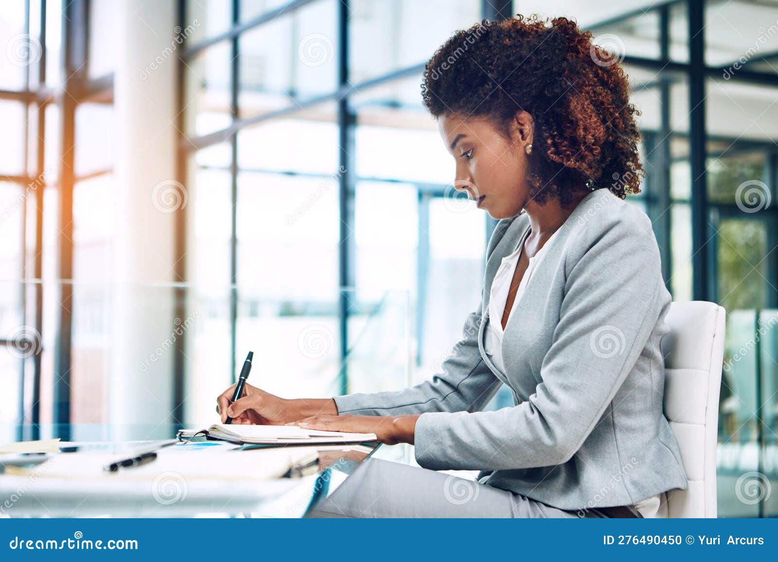 Diligent Work Makes for Successful Work. a Corporate Businesswoman ...