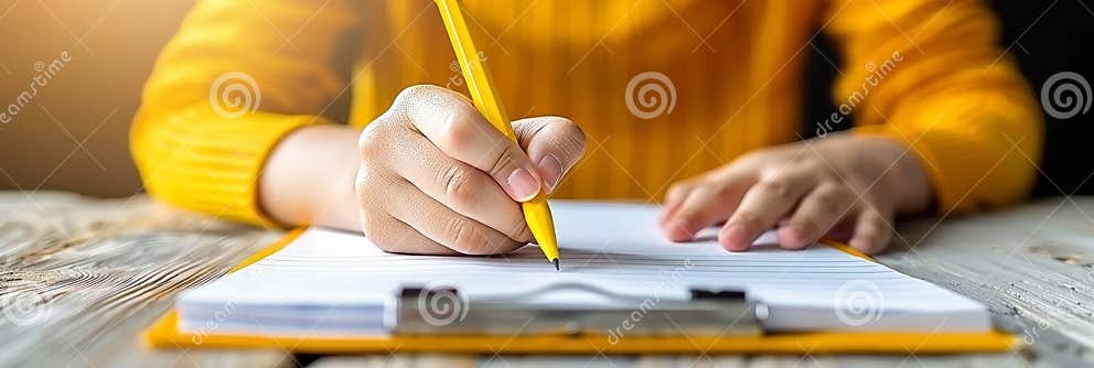 Diligent Young Man Focused on Writing Notes while Actively Engaged in ...