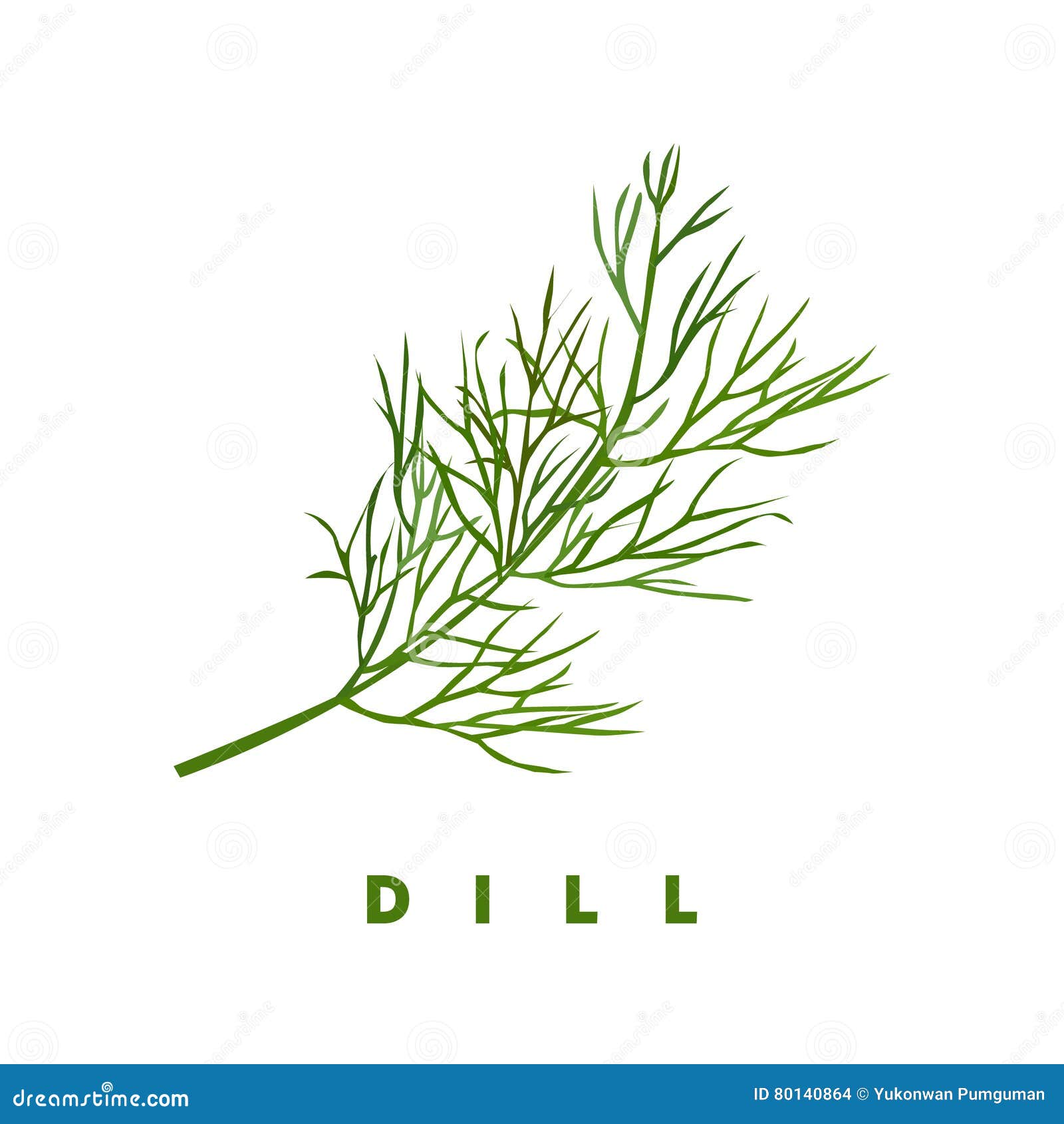Dill Herb, Food Vector Illustration, Isolated Logo Stock Vector ...